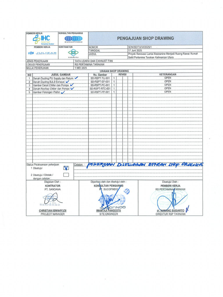 Shop Drawing Tata Udara | PDF