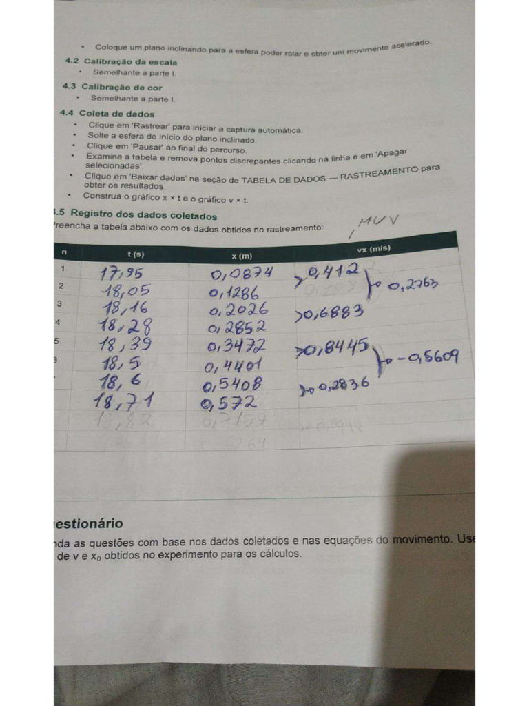 Trabalho Bryan e Tcharles - MU e MUV | PDF