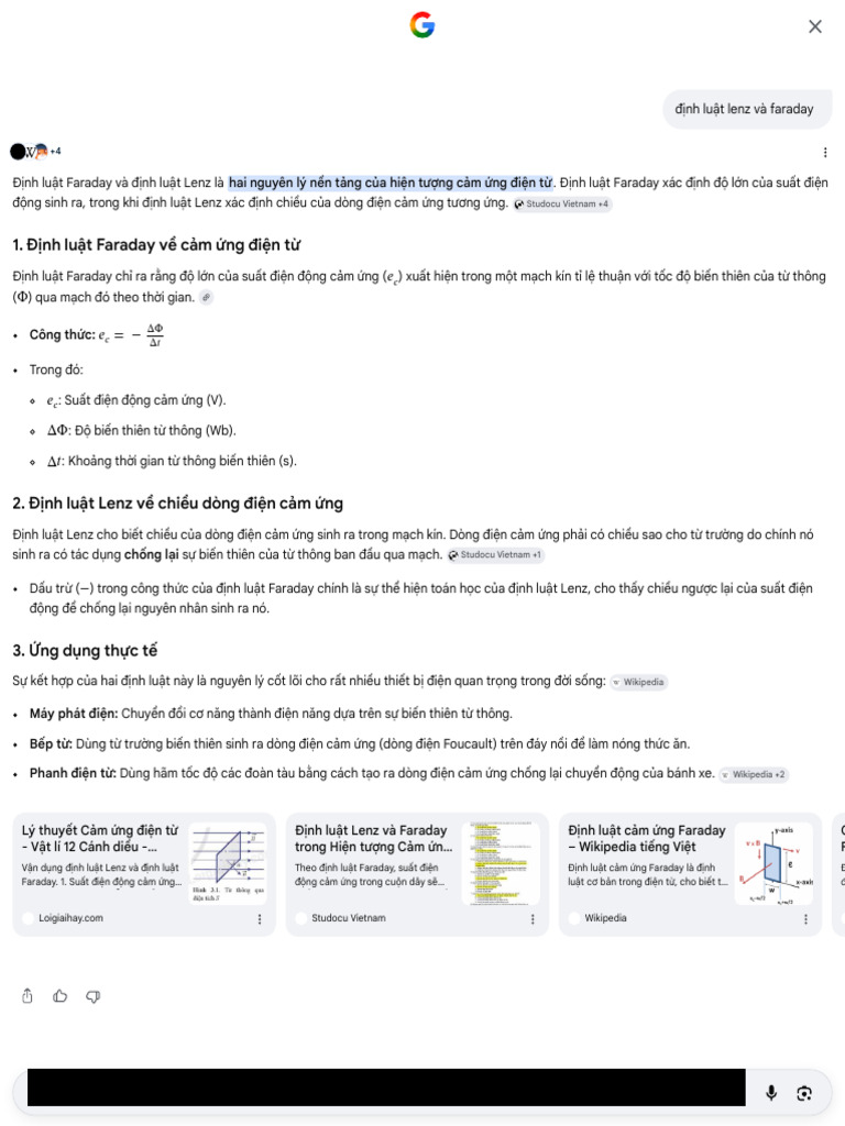 định luật lenz và faraday - Tìm trên Google | PDF