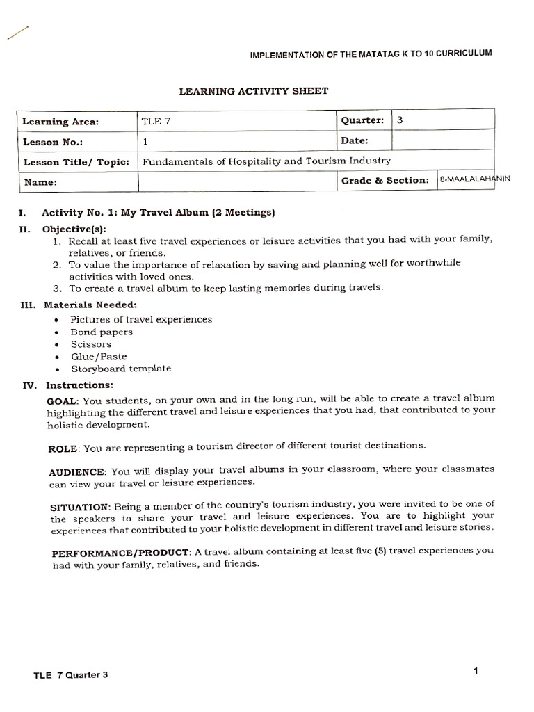 Sample Activities | PDF