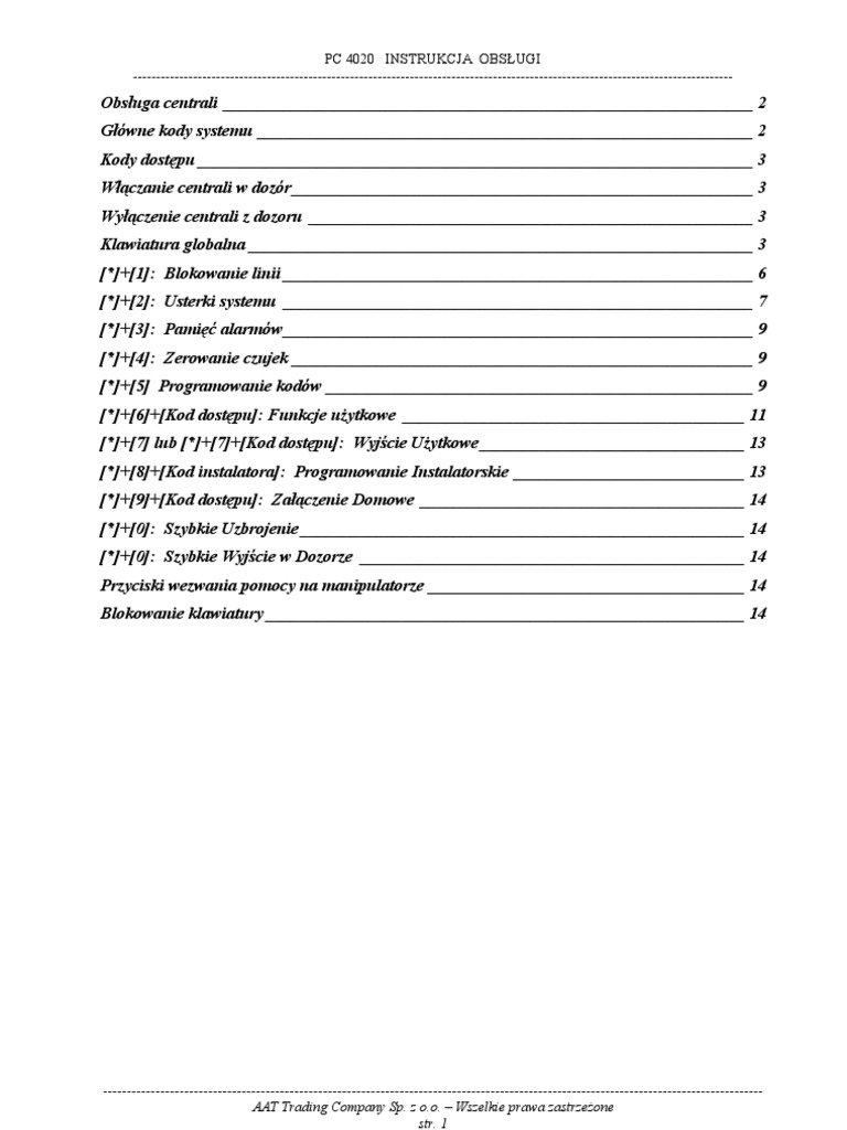 DSC Pc4020 Obs | PDF