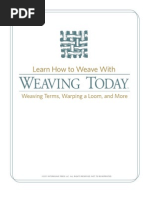 A Glossary of Weaving Terms | PDF | Loom | Weaving
