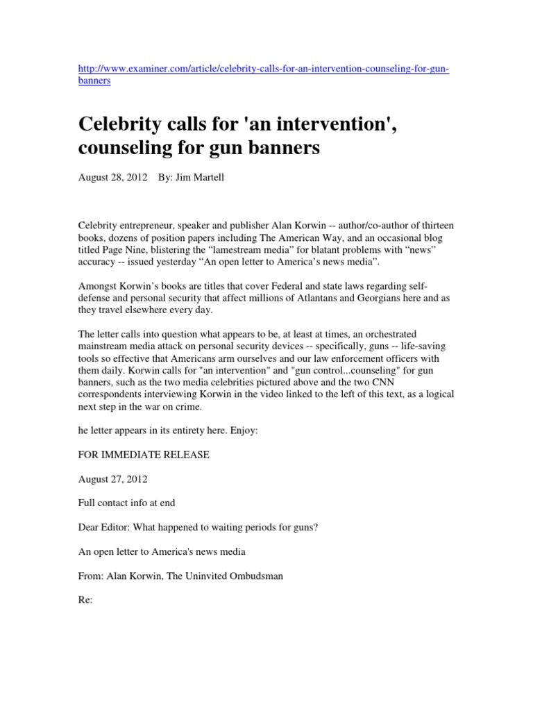 Alan Korwin On Guns | PDF | Overview Of Gun Laws By Nation | Public Sphere