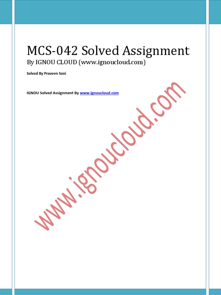 IGNOU Mca Network Solved Assignment | PDF | Transmission Control Protocol | Routing