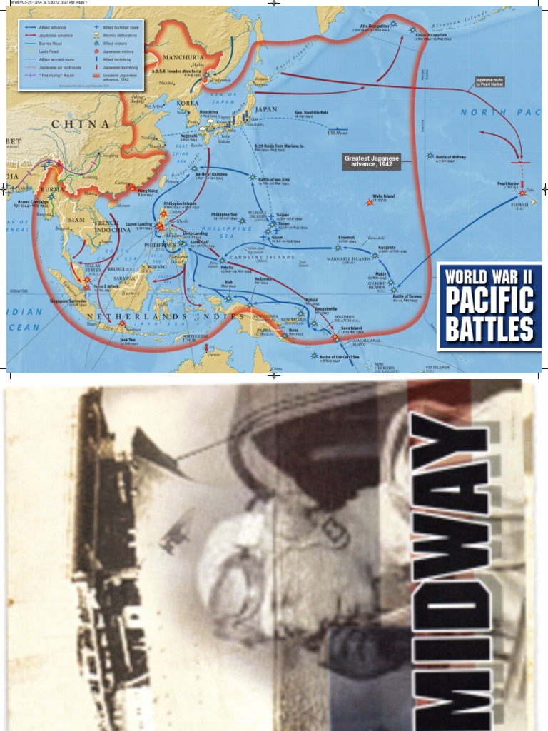WWII Map | Download Free PDF | Battle Of Midway | Imperial Japanese Navy