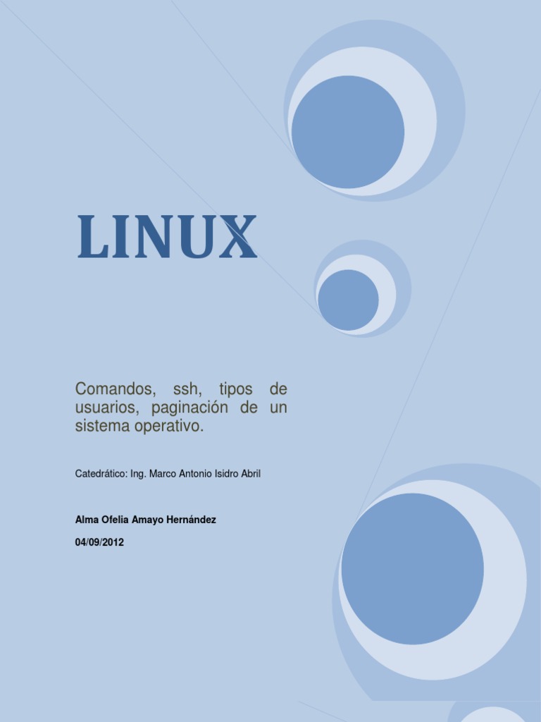 Comandos Linux Alma Ofelia | PDF | Archivo de computadora | Sistema operativo