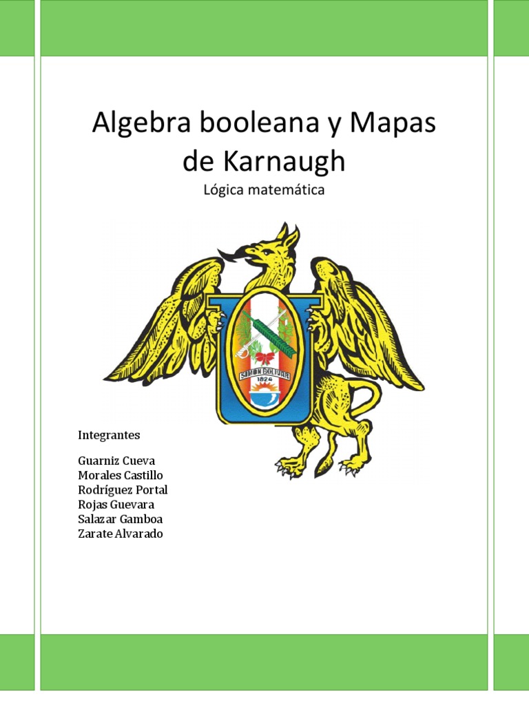 Algebra Booleana y Mapas de Karnaugh | PDF | Puerta lógica | Lógica