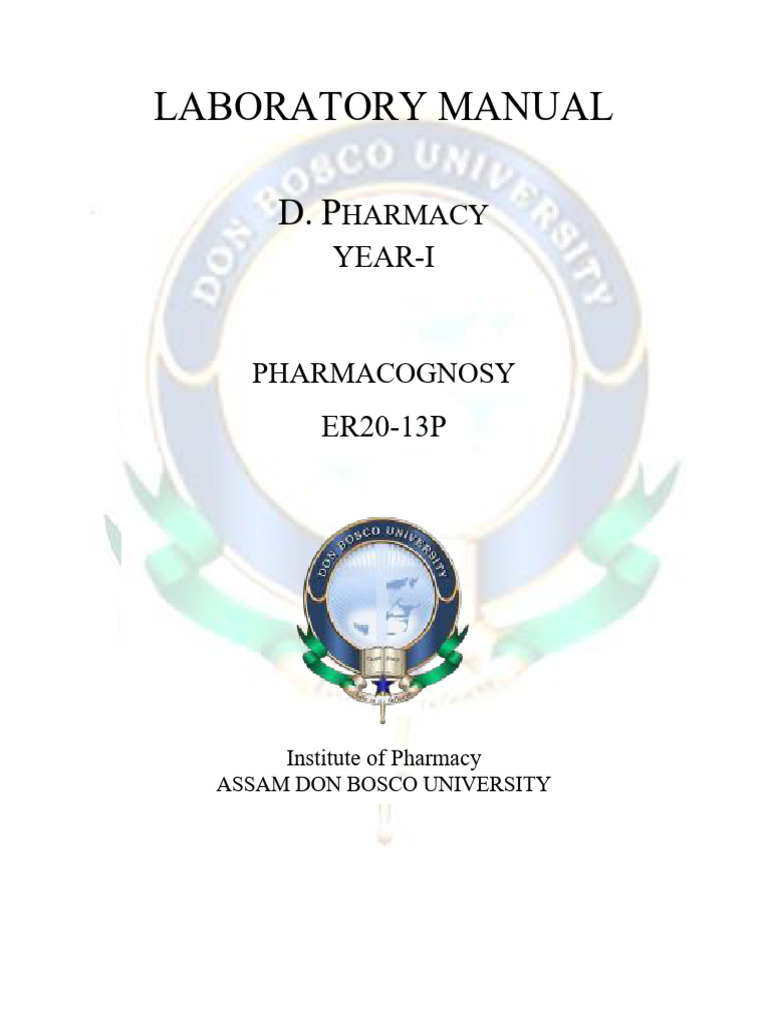 Laboratory Manual D.pharM 1ST YEAR | PDF
