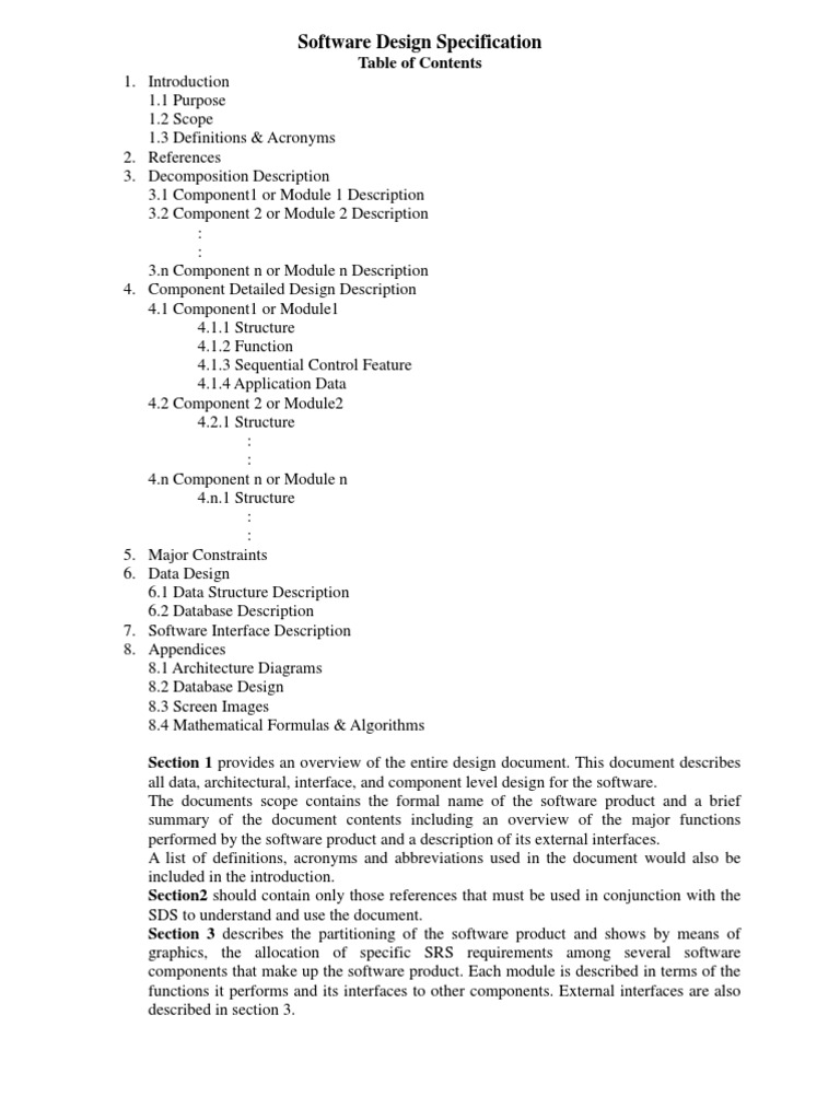 Software Design Specification | PDF | Component Based Software Engineering | Databases