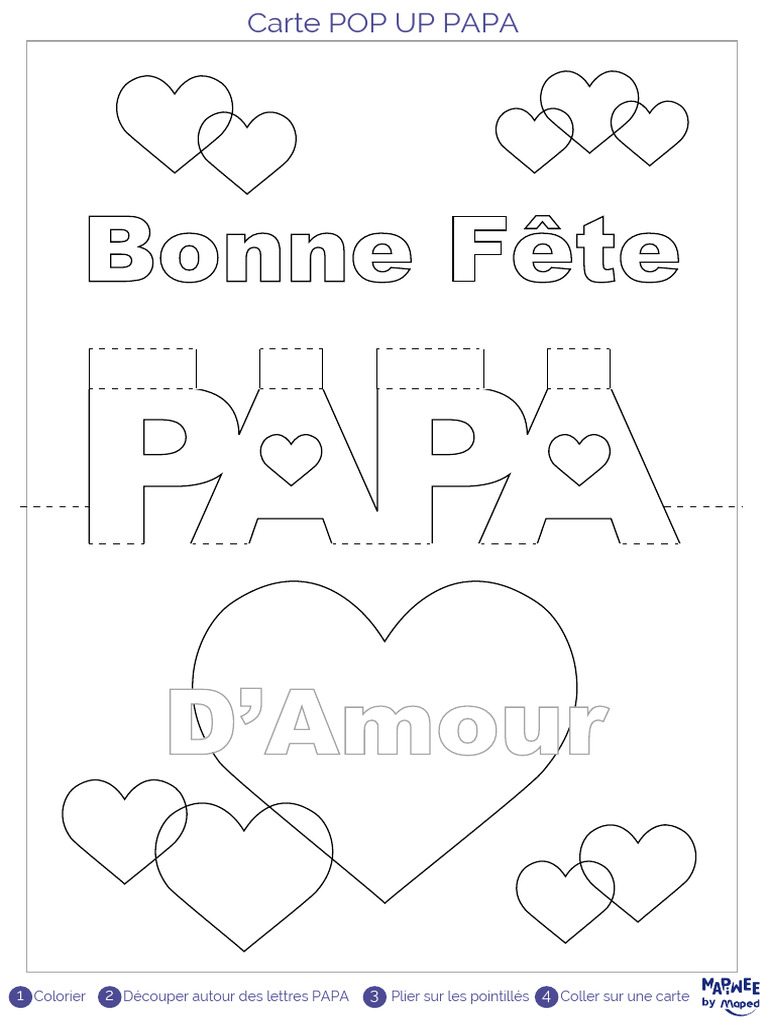 Mapiwee by Maped Fabriquer Une Carte Pop Up Fete Des Peres | PDF