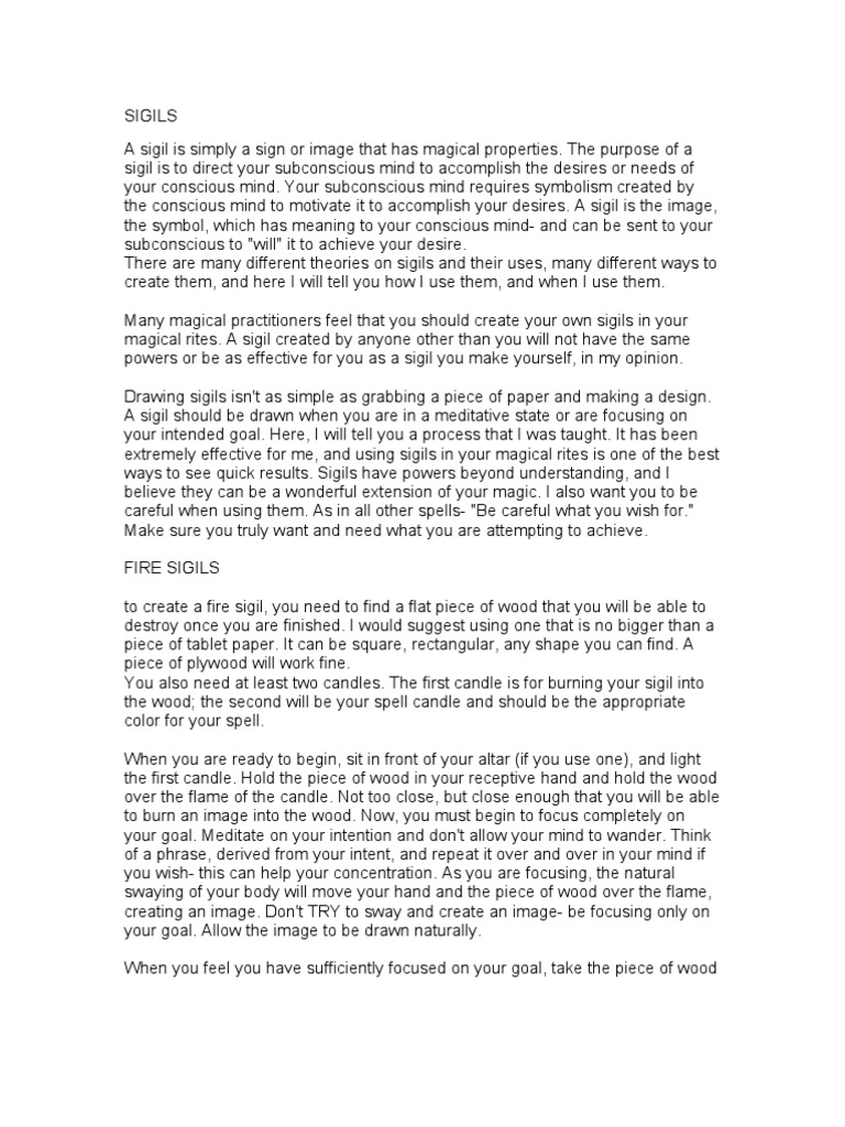 Sigils | PDF | Magic (Paranormal) | Meditation