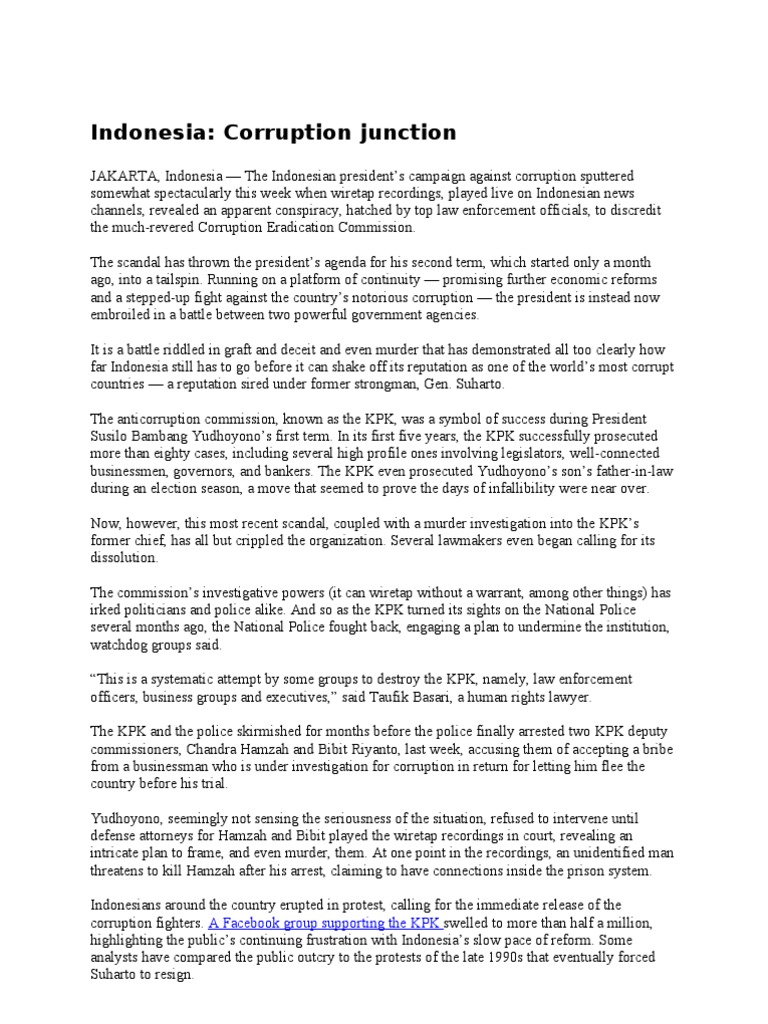 Corruption In Indonesia Pdf National Security Justice