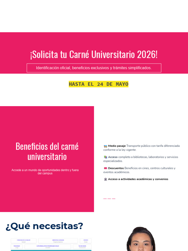 Carne Universitario (2026) | PDF