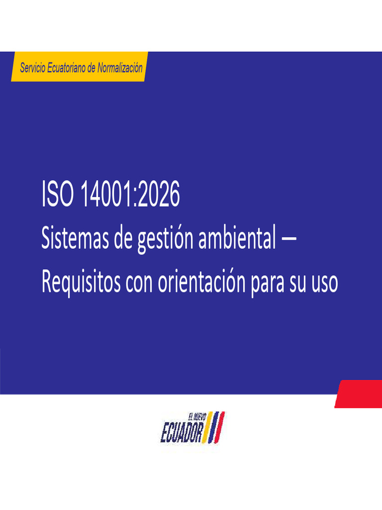ACTUALIZACION DE LA ISO 14001 2026 | PDF | Organización internacional ...