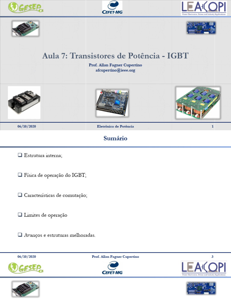 Aula-7-IGBT | PDF | Transistor | MOSFET