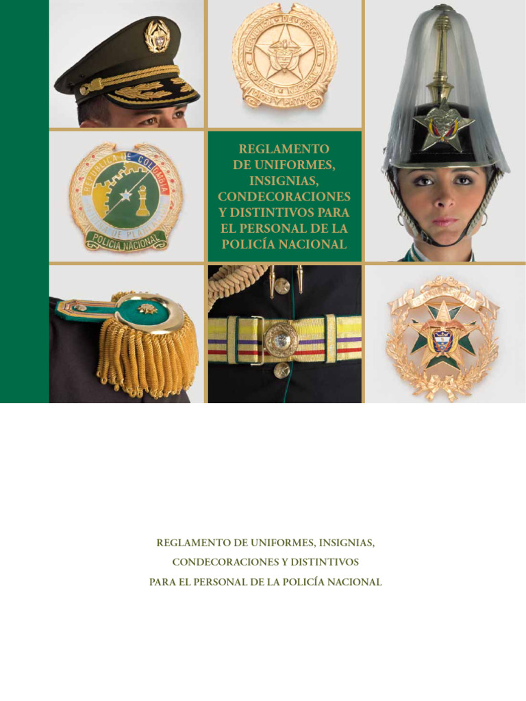 Reglamentos Uniformes, Insignias, Condecoraciones | PDF | Coronel | Policía