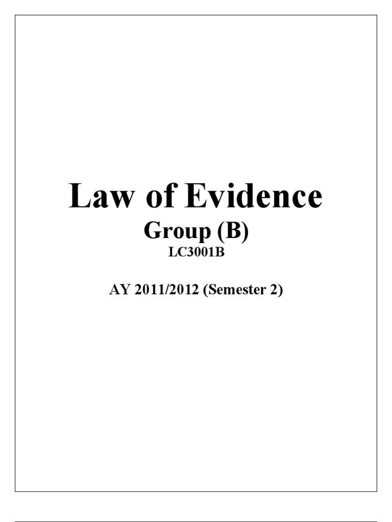 Evidence Standards in Criminal Law | PDF | Burden Of Proof (Law ...