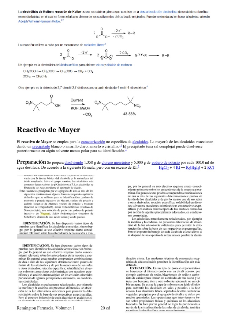 Reactivo de Mayer | PDF | Alcaloide | Sal (química)