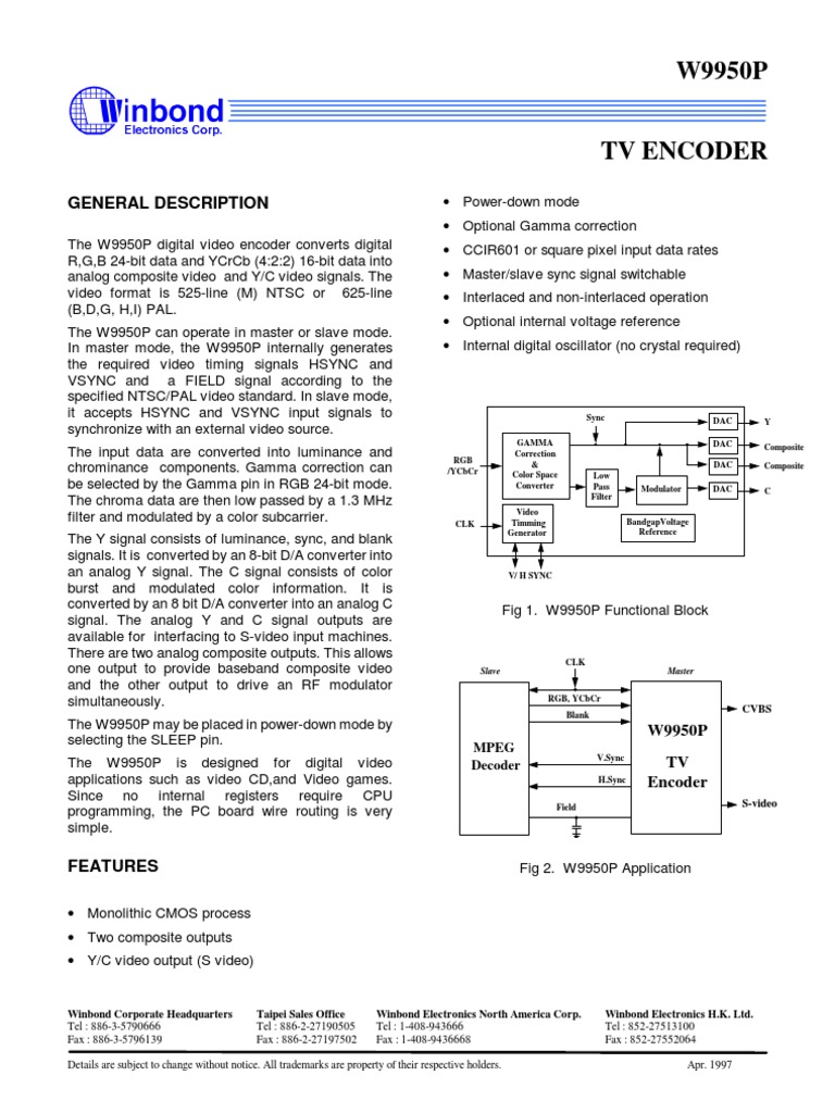 Sync To HSYNC and VSYNC Converter | PDF | Video | Vision