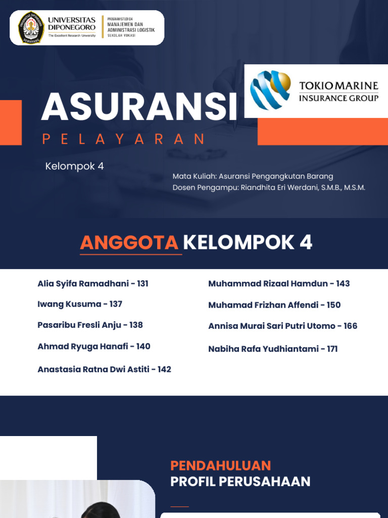 PPT KEL 4 MAL D - Asuransi Pelayaran | PDF