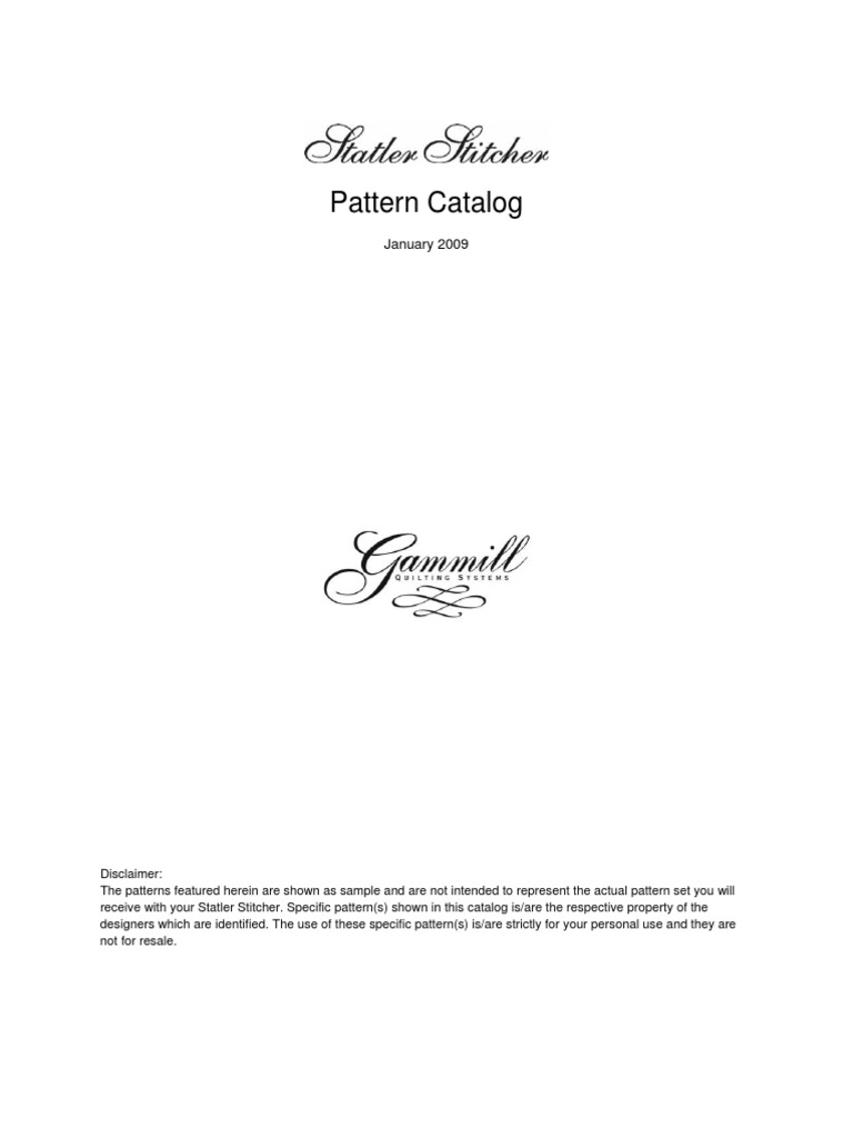 Statler Stitcher Pattern Catalog 2009 | PDF | Nature