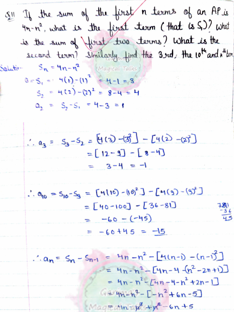 Solutions 3 Arithmetic Progression | PDF