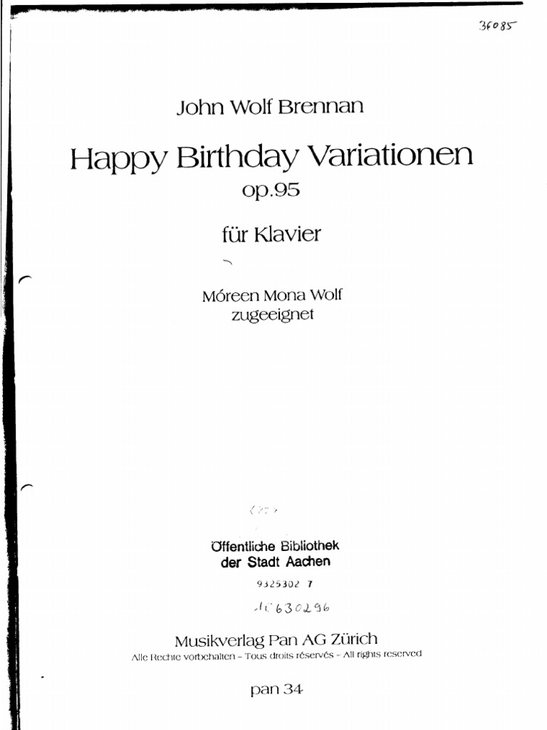 Happy Birthday Variations | PDF