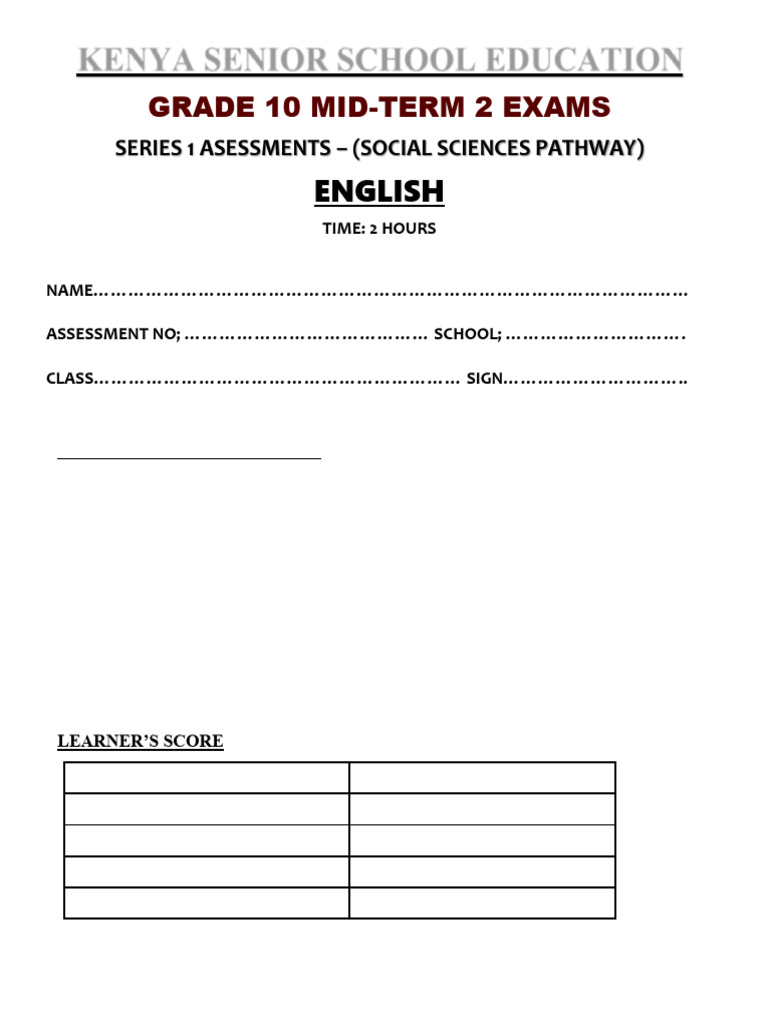 Grade 10 Mid-term 2 English | PDF | Climate Change | English Language