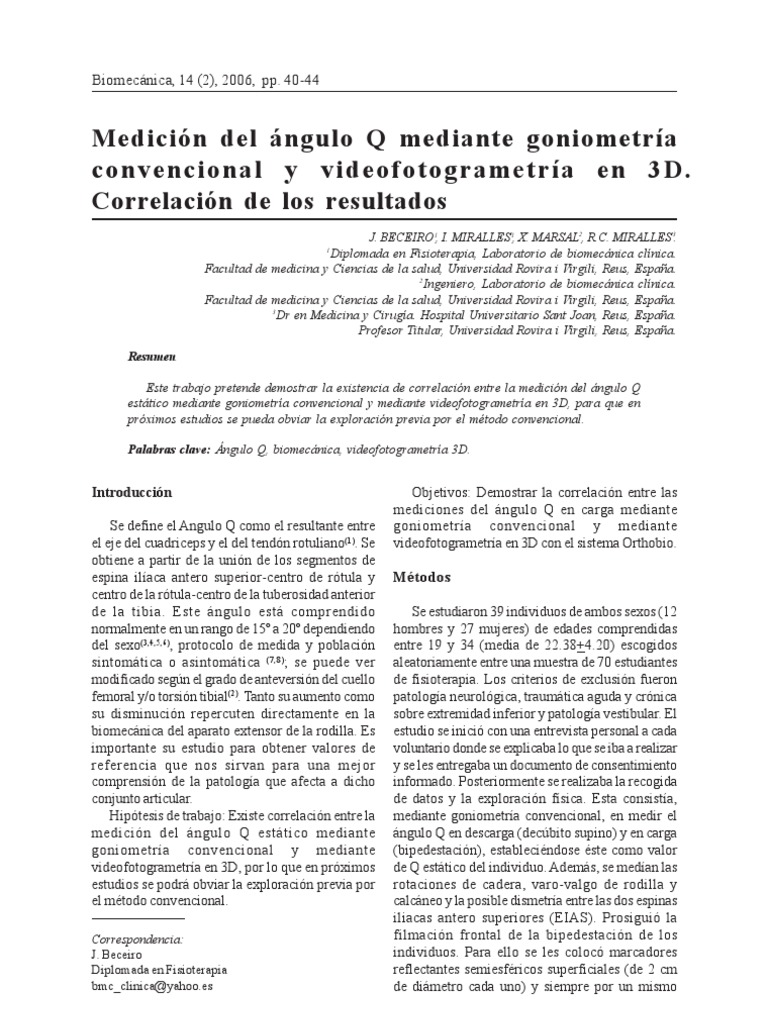 07 - Medición Del Ángulo Q Mediante Goniometría Convencional y ...