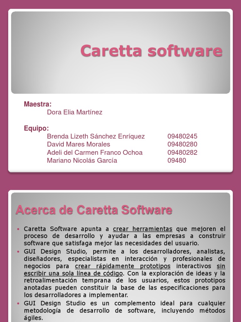 Herramientas de Caretta Software | PDF | Interfaces gráficas de usuario ...