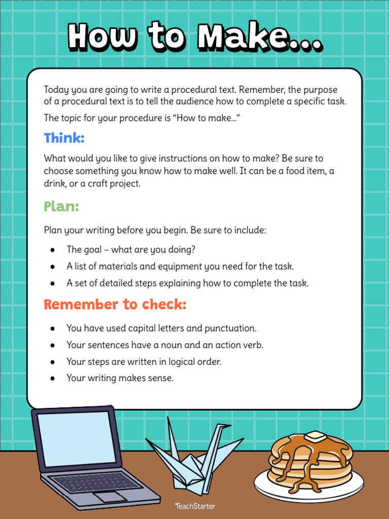 5 Procedural Writing Prompts | PDF | Letter Case | Linguistics