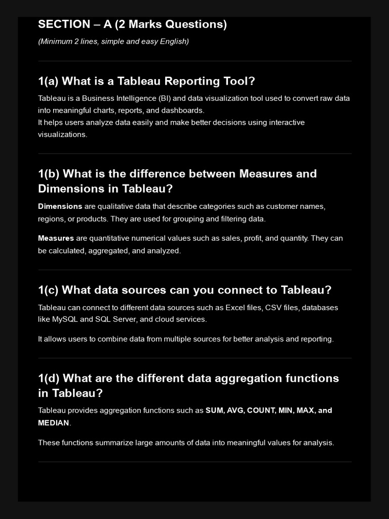 Tableau Questions Answered (2) | PDF | Data | Heat