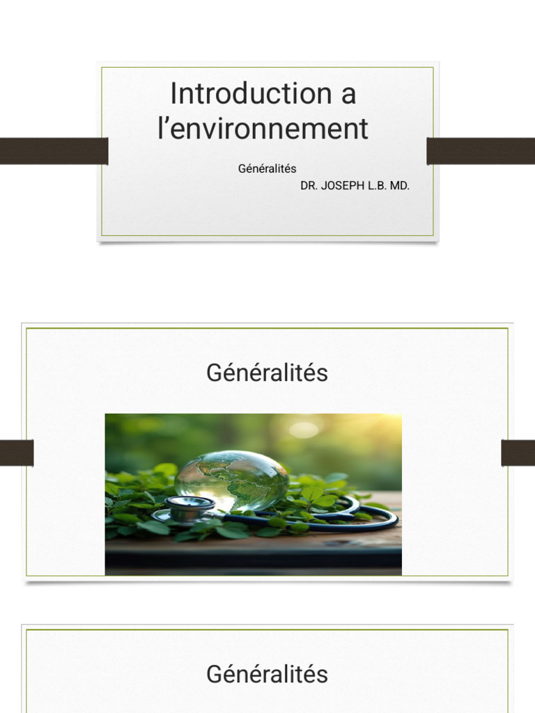 Introduction a l’Environnement | PDF | Environnement naturel