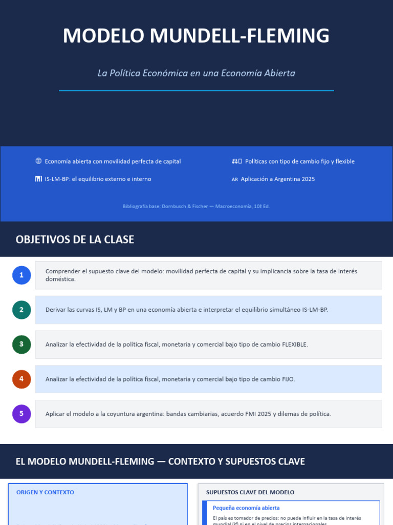 Mundell Fleming v 2026 Moodle | PDF | Tipo de cambio | Economias