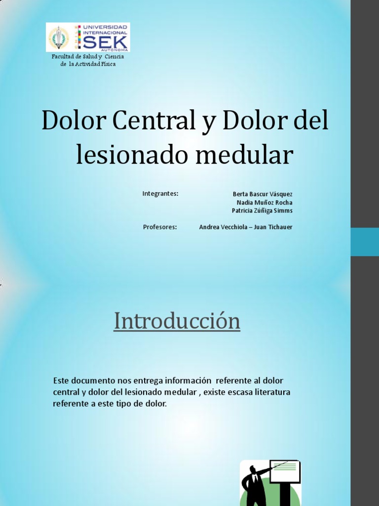 Dolor Central y Dolor Del Lesionado Medular | PDF | Médula espinal | Dolor