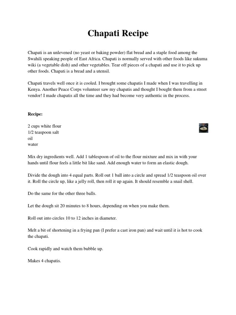 Chapati Guide for Food Enthusiasts | PDF | Flour | Breads