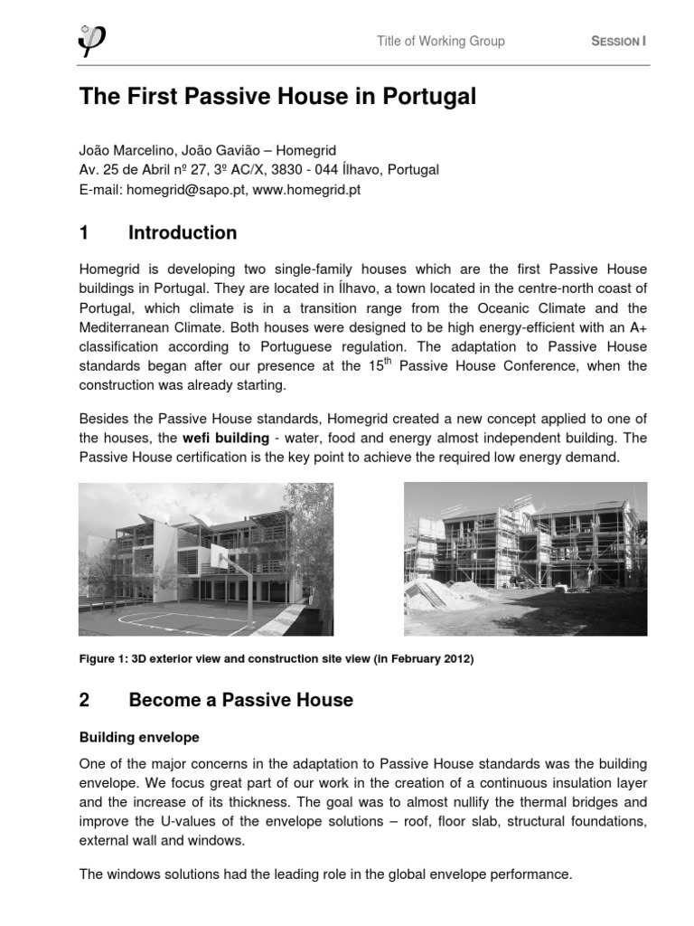 The First Passive House in Portugal | PDF | Building Insulation ...