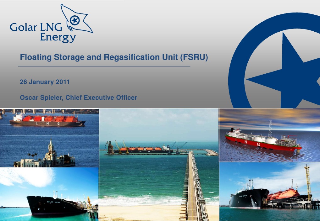 Floating Storage and Regasification Unit (FSRU) : 26 January 2011 Oscar ...