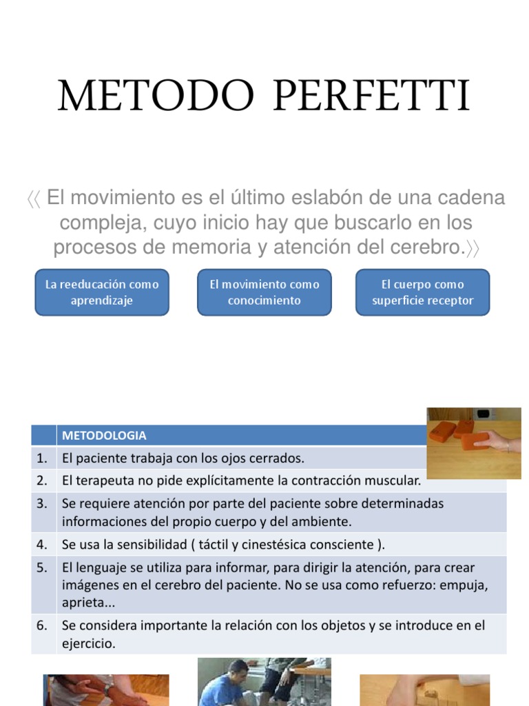 Método Perfetti: Reeducación Sensorial | PDF