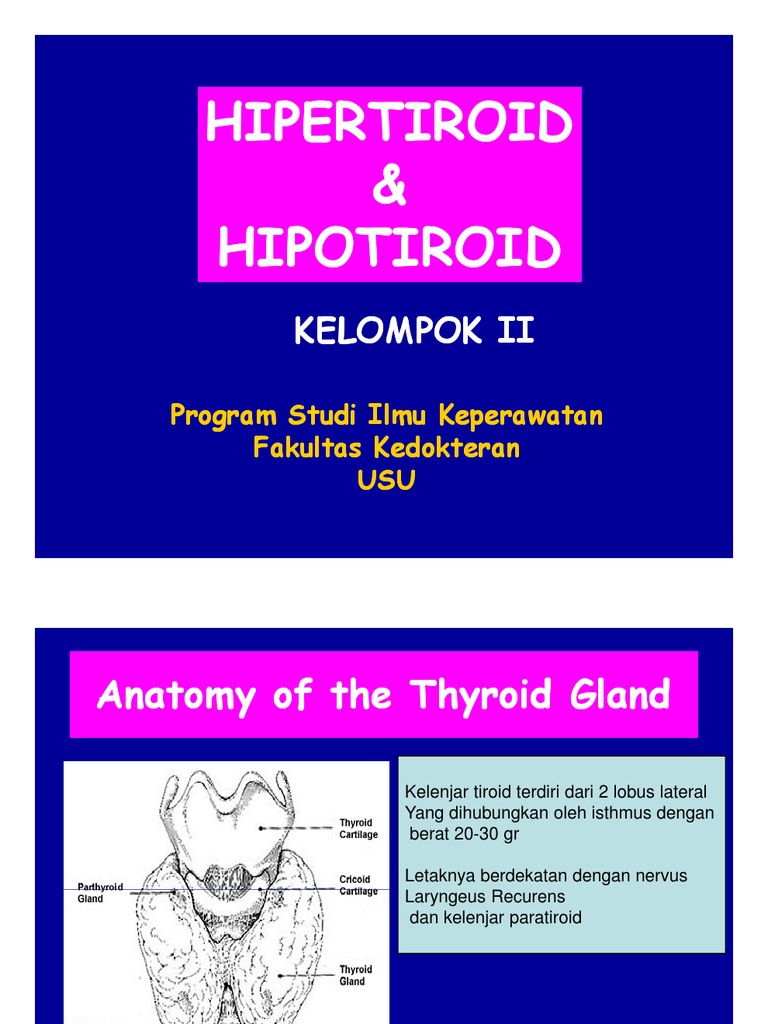 Patologi Anatomi Slide Hipertiroid Dan Hipotiroid | PDF