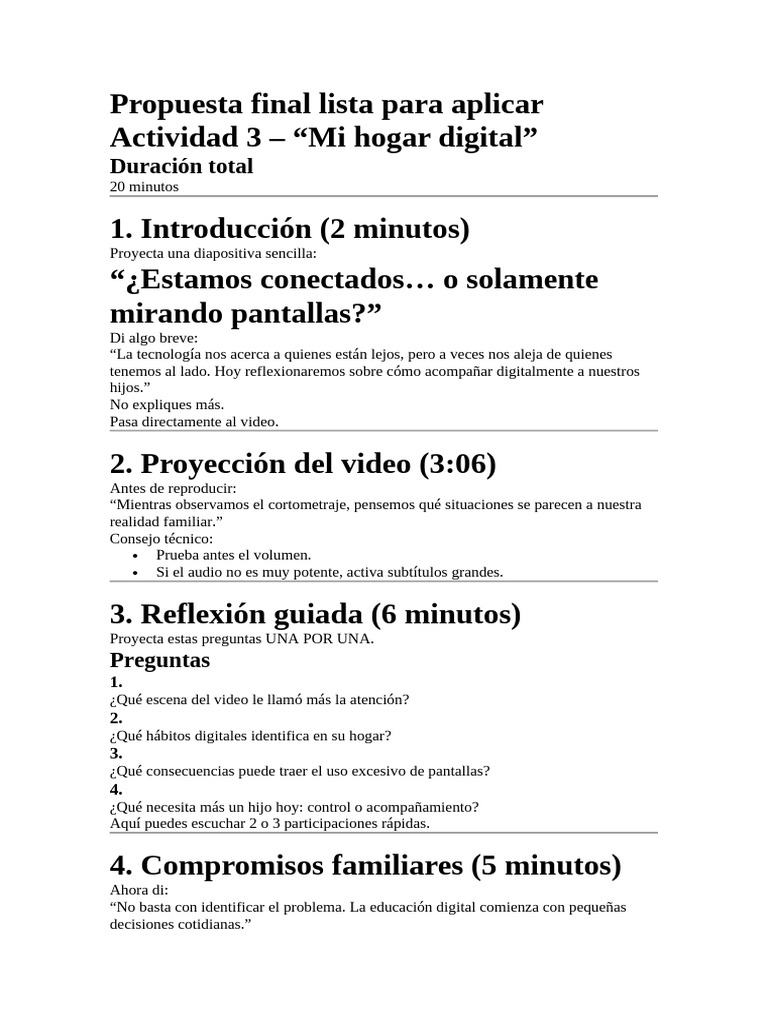 Propuesta Final Lista Para Aplicar | PDF
