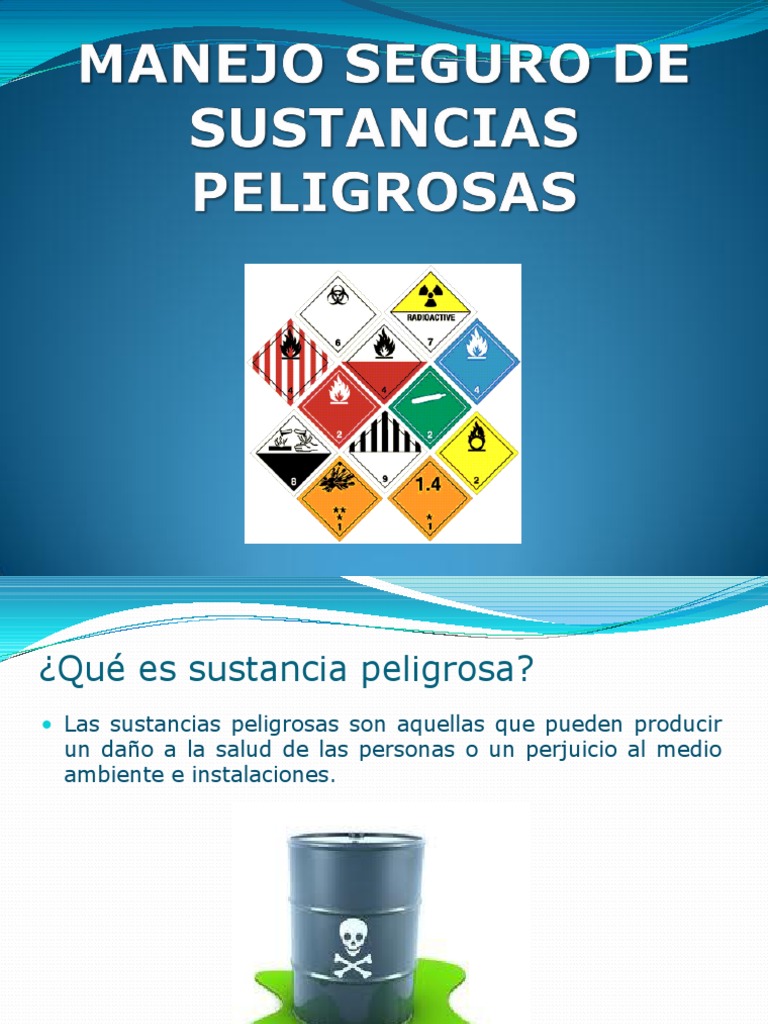 Manejo Seguro de Sustancias Peligrosas | PDF | Toxicidad | Bienestar