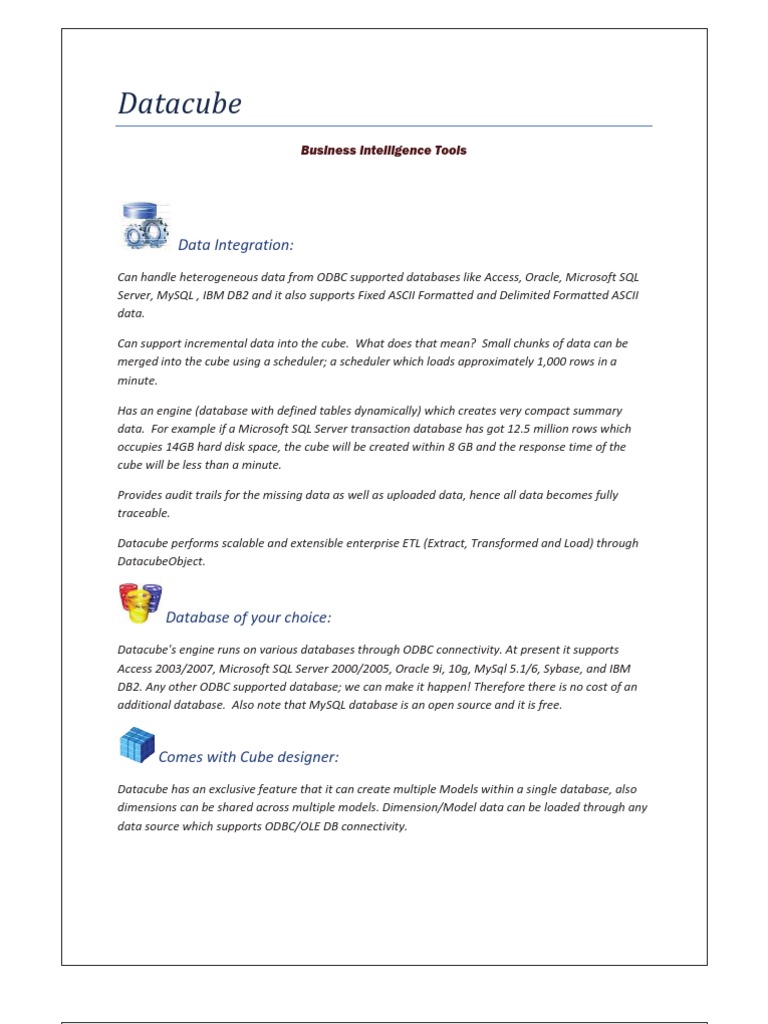 Data Cube | PDF | Databases | Microsoft Sql Server