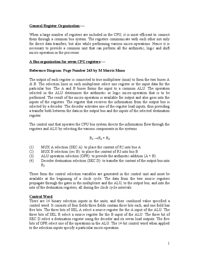 General Register Organization | PDF | Instruction Set | Central ...