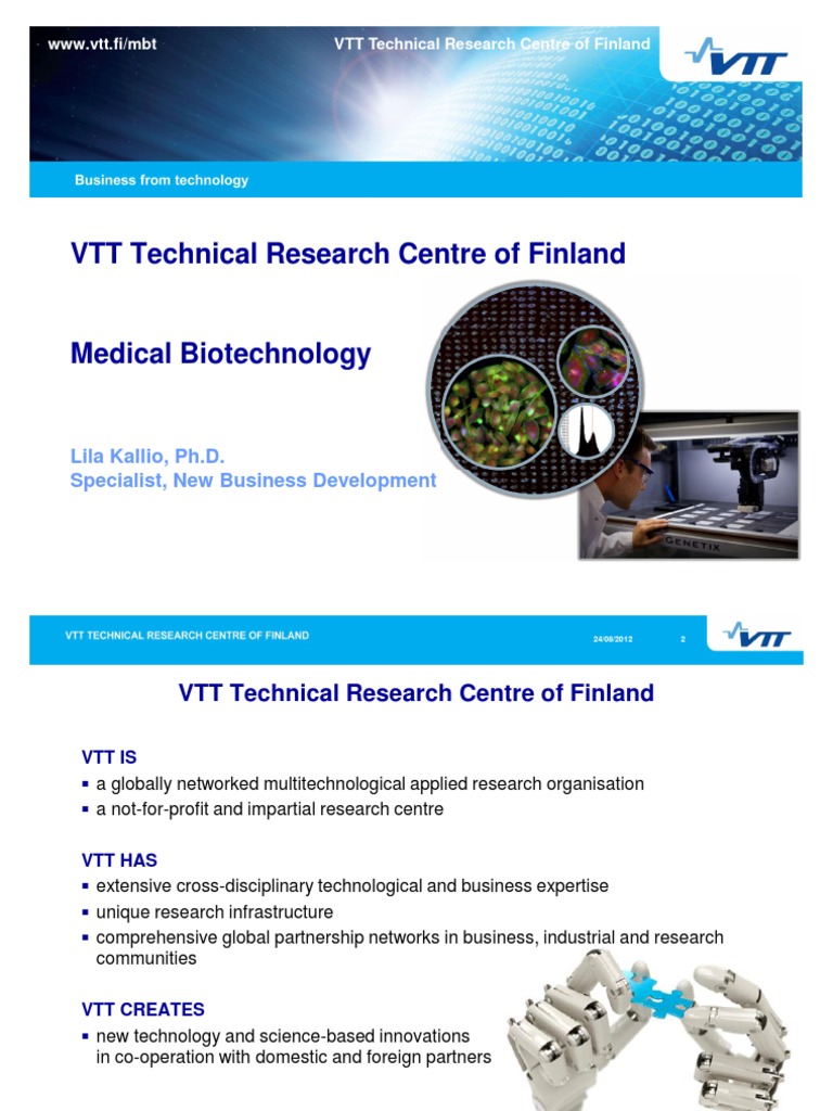 VTT Medical Biotechnology Overview | PDF | High Throughput Screening ...
