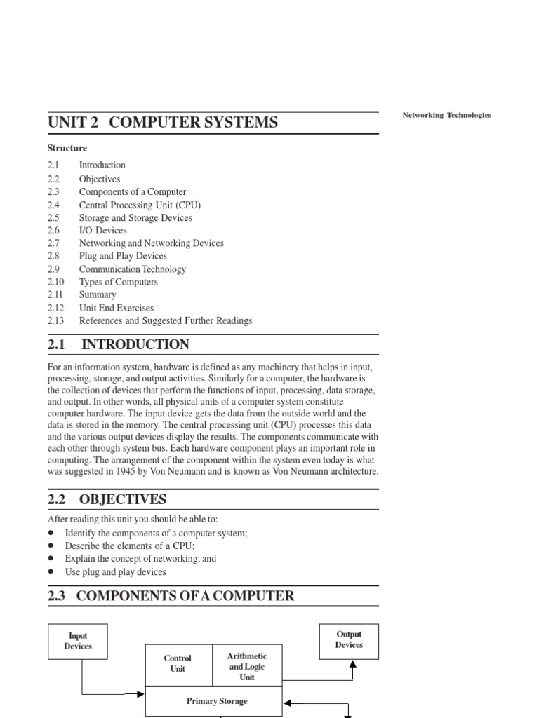 Unit 2 Computer Systems: Structure | PDF | Computer Data Storage ...