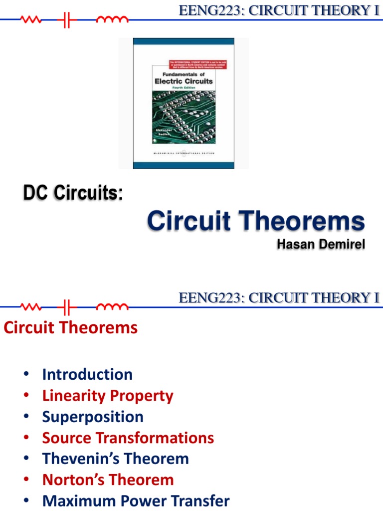 DC Circuits:: Circuit Theorems | PDF | Network Analysis (Electrical Circuits) | Electrical Network