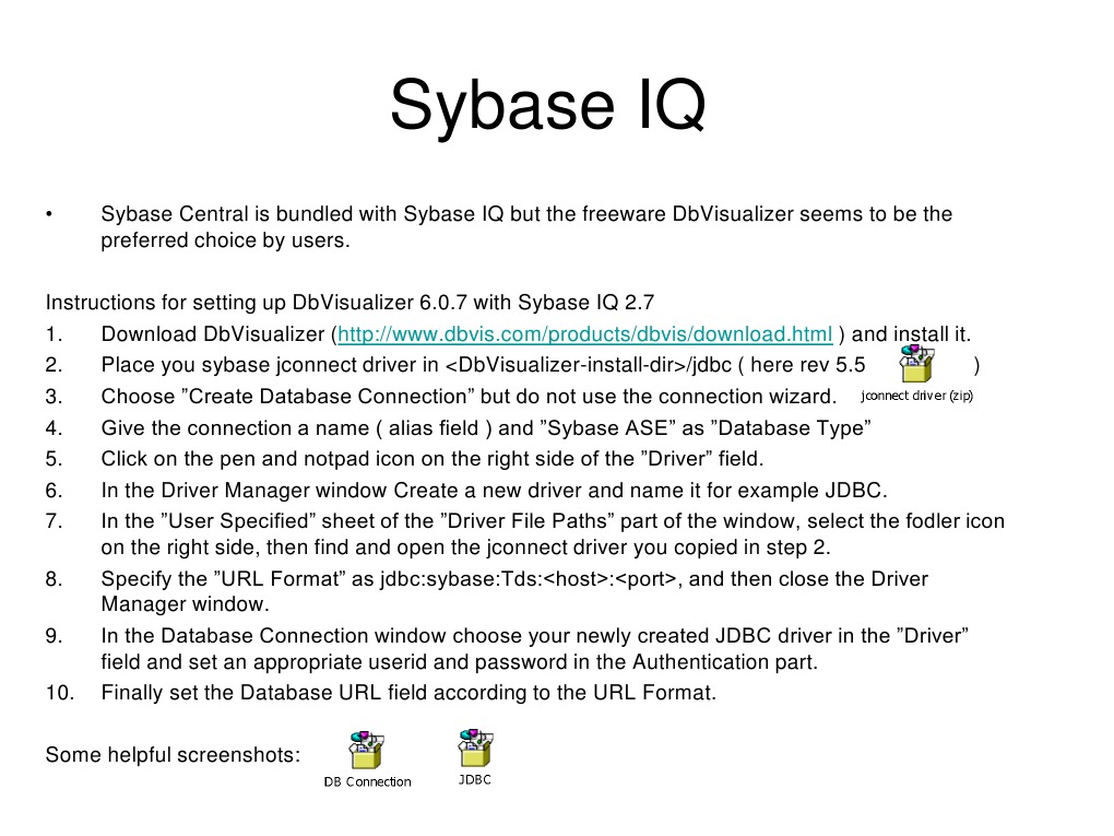Sybase IQ Setup Guide for Developers | PDF