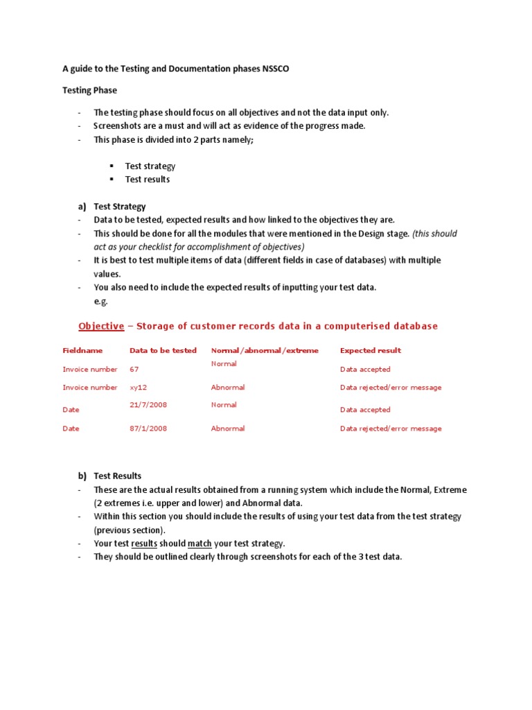 A Guide To Testing and Documentation Stages NSSCO | PDF | Information ...