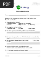 Noise Risk Assessment Form | PDF | Audiology | Hearing
